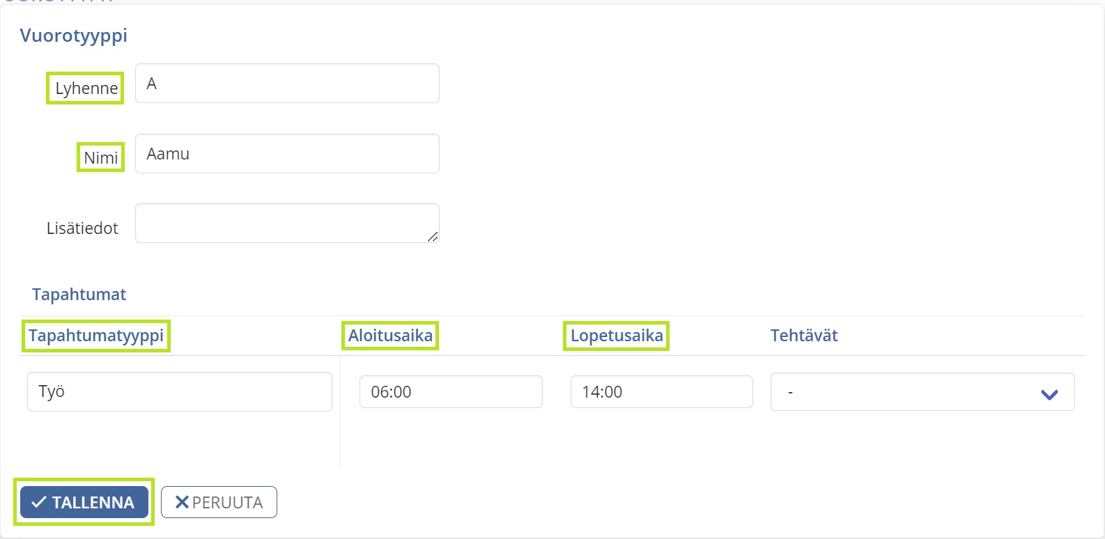 Creating a work schedule – Nepton Support