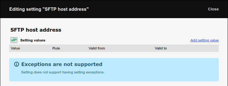Configure exceptions to settings – Nepton Support