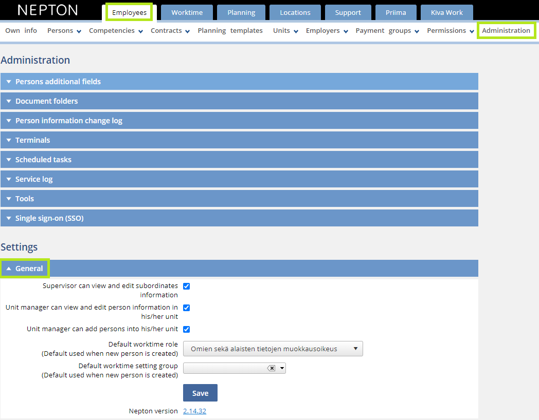 Roles – Nepton Support