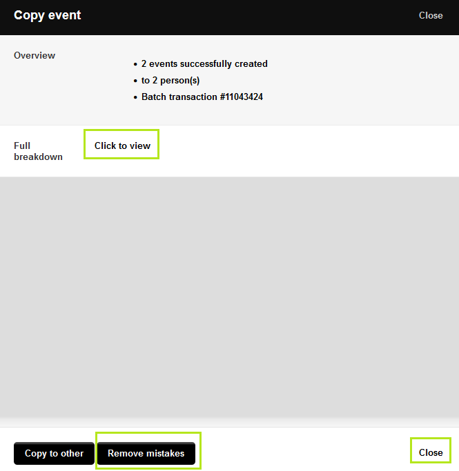 Copy event – Nepton Support