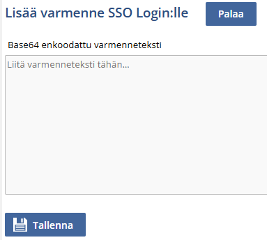 SAML SSO-kirjautumisen käyttöönotto – Nepton Support