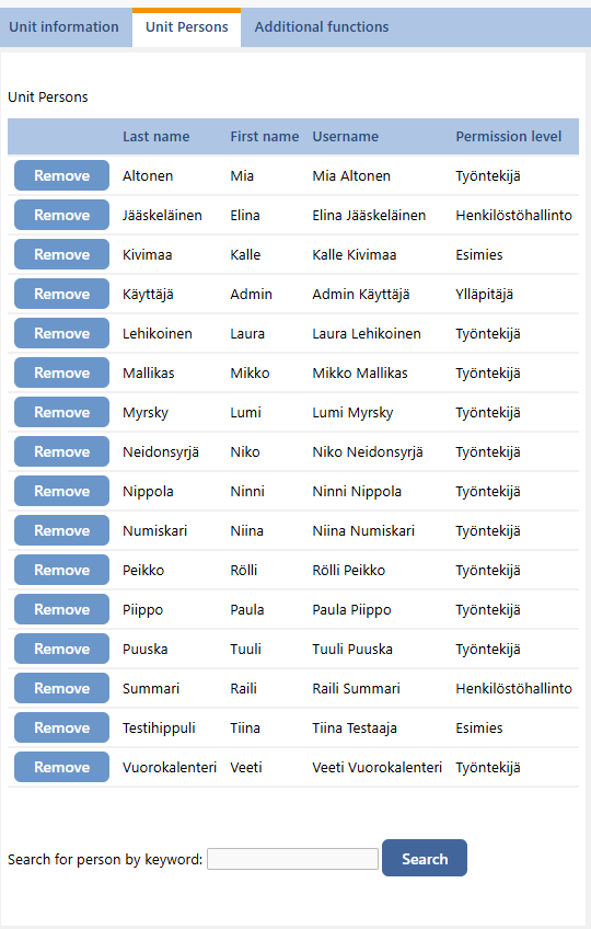 Adding persons to a unit – Nepton Support