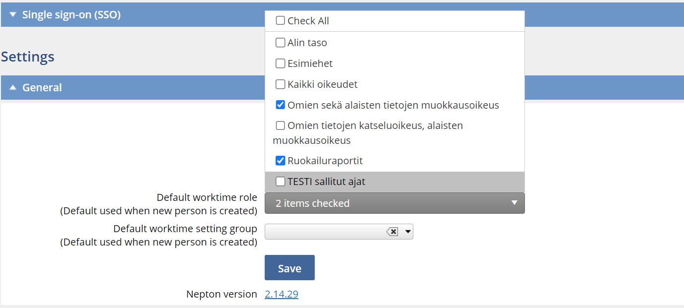 Generic settings – Nepton Support