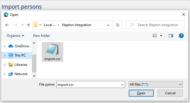 Manual person import – Nepton Support